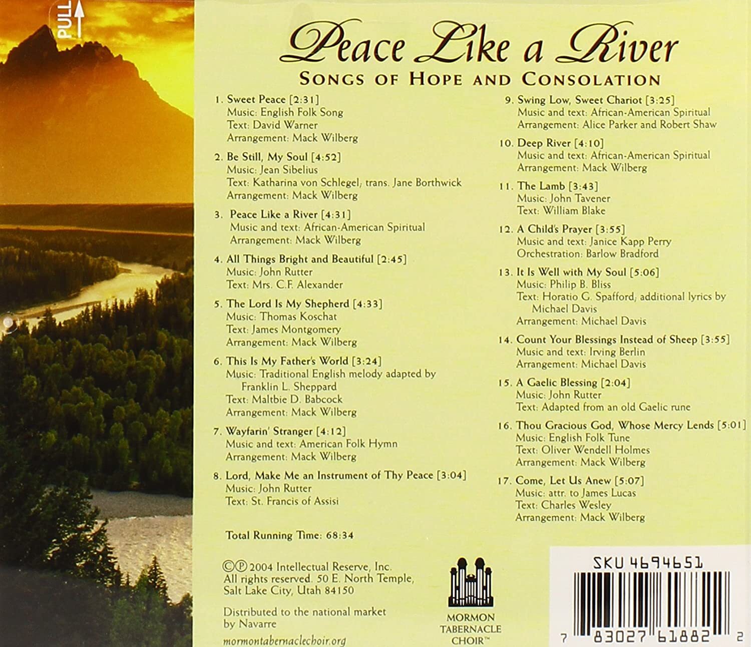 Peace+Like+a+River+0783027618822+by+Mormon+Tabernacle+CH+CD for sale ...