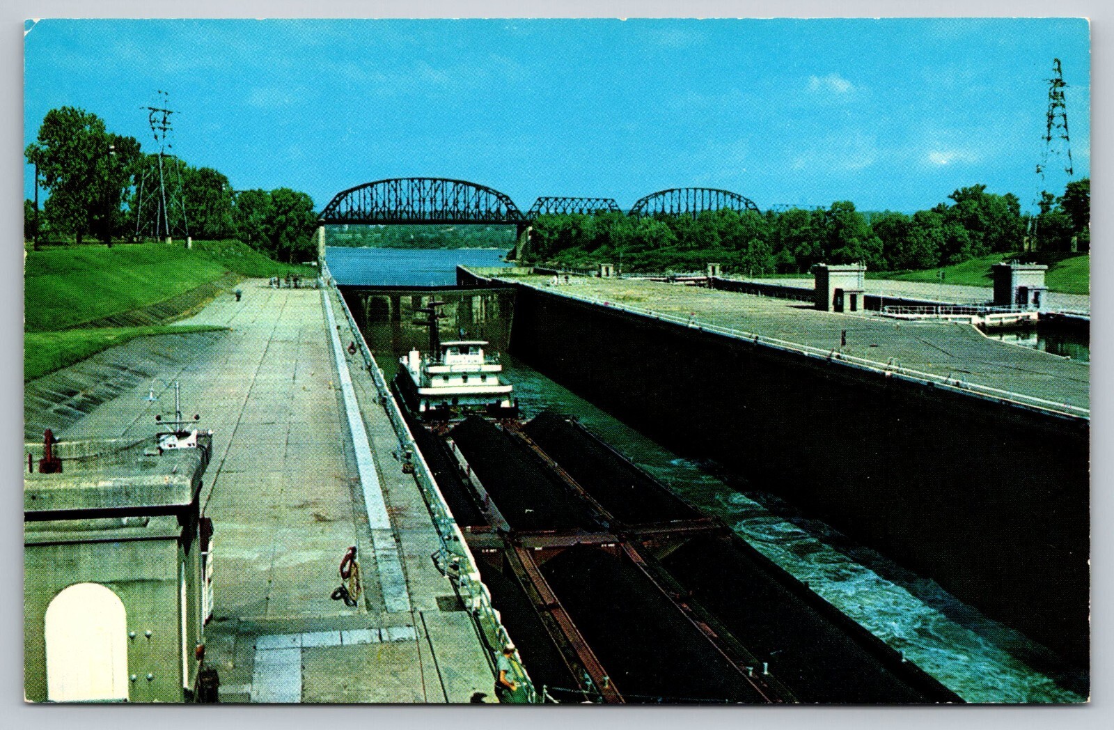 Louisville Kentucky Government Locks Louisville Portland Canal Postcard ...
