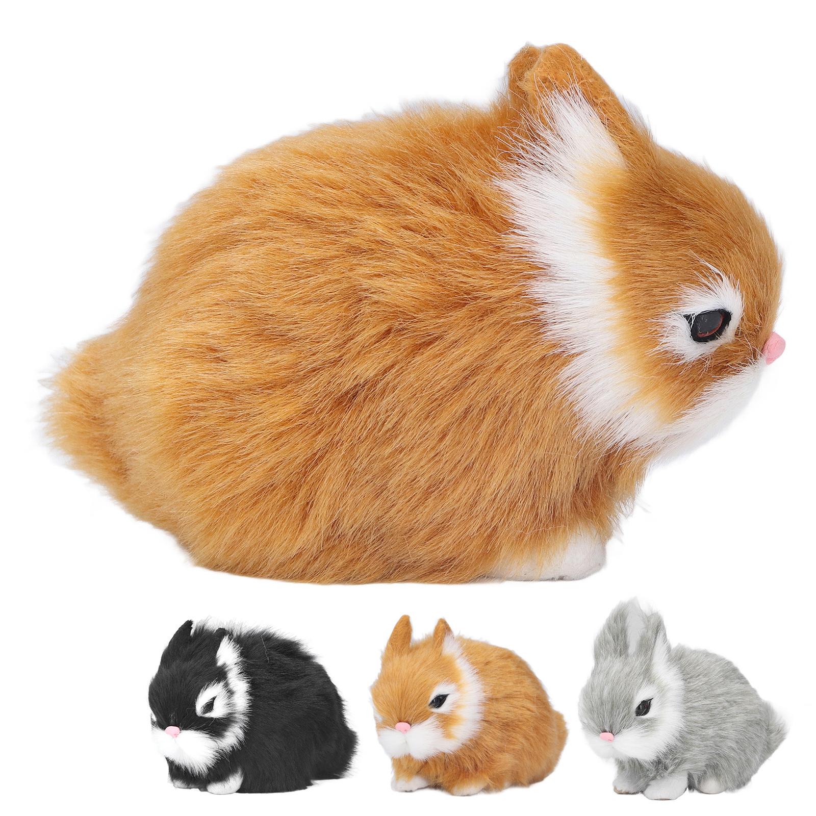 Miniature Plush Rabbits Plastic Plush Material Comfortable Rabbits ...