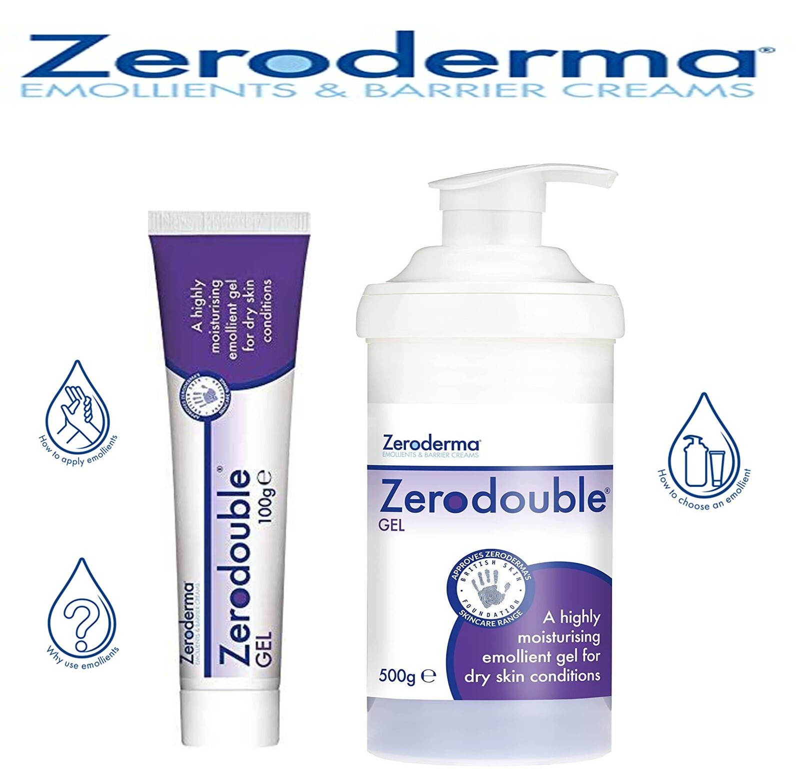 ZERODOUBLE EMOLLIENT,GEL 100G/500G | eBay