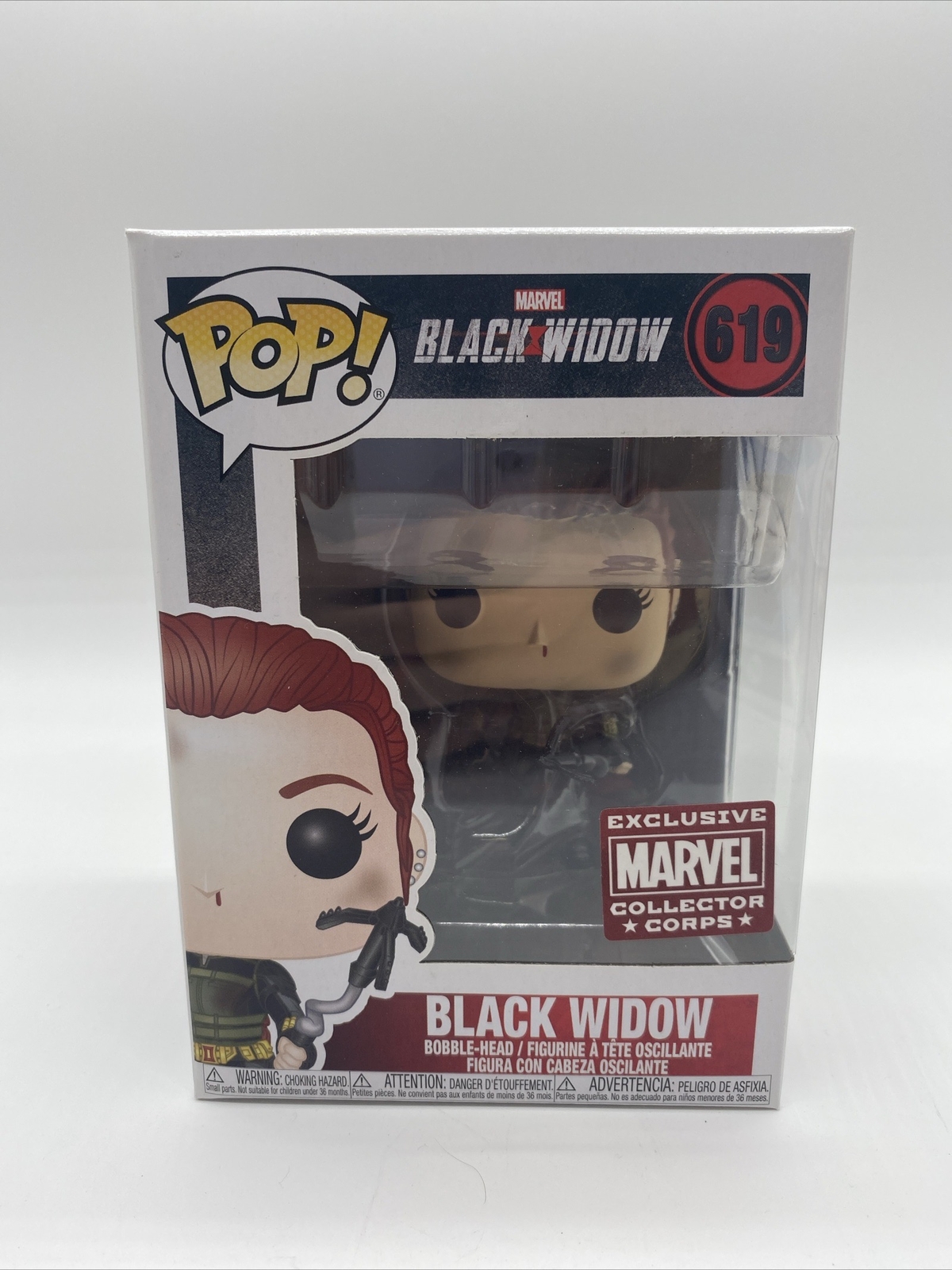 Funko Pop Black Widow 619 Movie Marvel Collector Corps Exclusive ...
