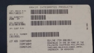 (2PC) MAX1710EEG-T MAXIM DC to DC Controller Digitally Adjusted Step ...