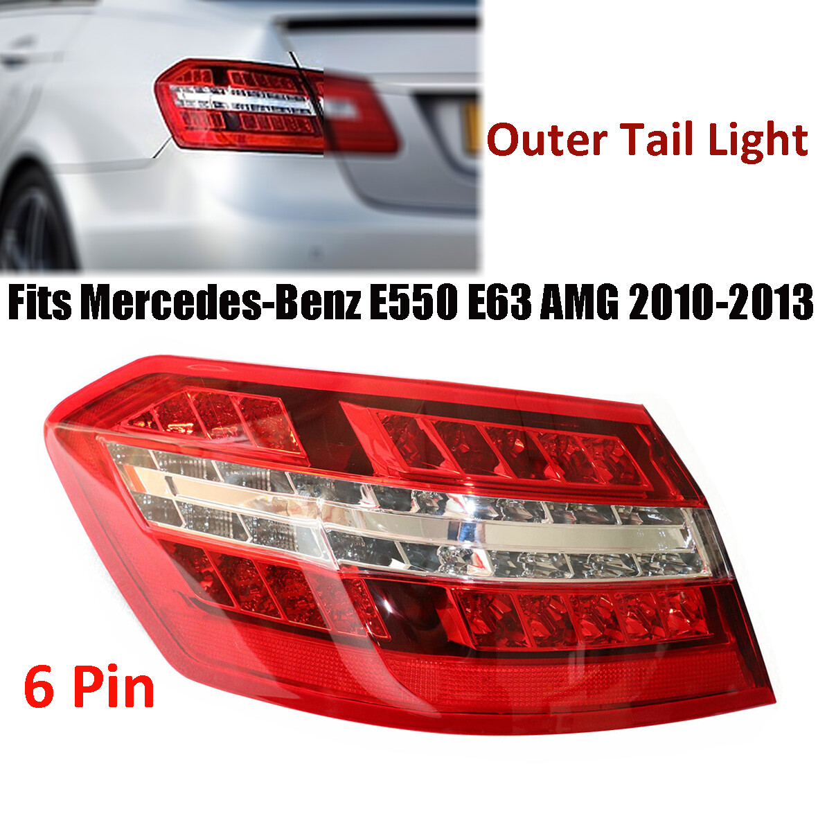 Left Rear Tail Light FOR 2010-2013 Mercedes-Benz W212 E-Class E350 E550 ...