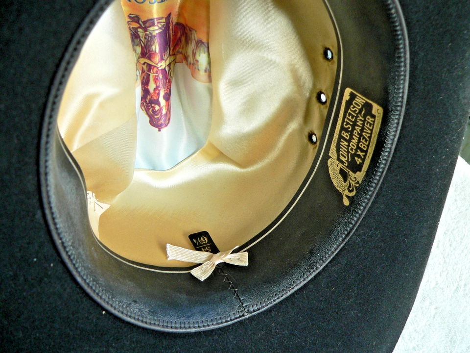 Stetson 4X Beaver Tyler Black Cowboy Hat Size 6 3/4 54 | eBay