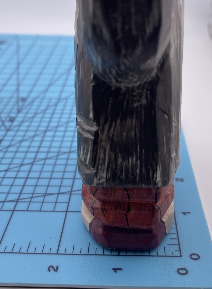 2 Halloween Wood Figures Primitive Folk Art Hand Carved Painted Witch ...