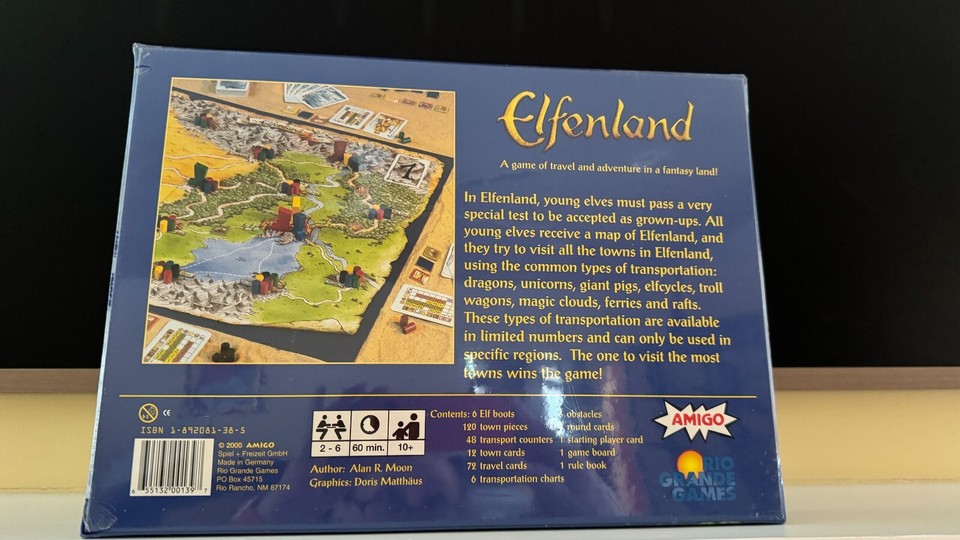 Elfenland Board Game Complete Rio Grande Alan R Moon NEW FACTORY SEALED ...