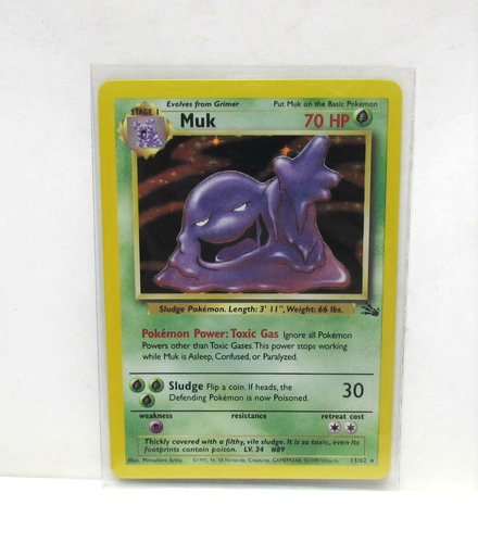 Muk 13/62 Fossil Set Holo POKEMON Card NM 1999 | eBay