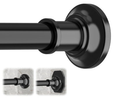 Tension Curtain Rod, Extra Long Outdoor Curtain Rod 43-123 Inch ...