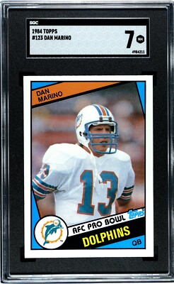 Dan Marino 1984 Topps Rookie Card (RC) #123- SGC Graded 7 NM (Miami ...