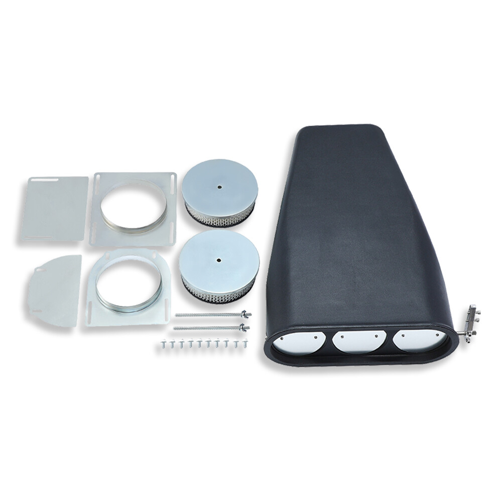 Smooth Street Rod Hood Scoop Single or Dual Carb Bug Catcher Intake ...