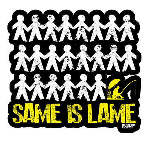 2 x Car Stickers Fishing same is lame Decal Truck Bumper Laptop Window ...