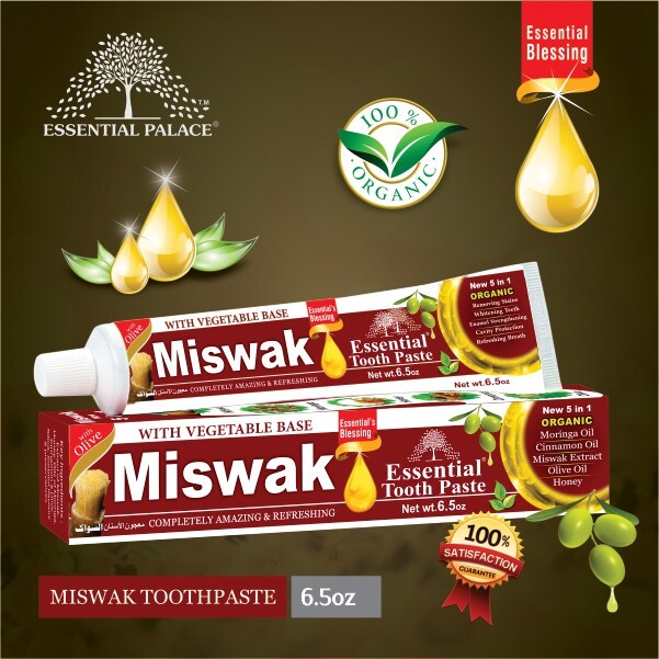 Toothpaste-6 Tube MISWAK Toothpaste, 5 In 1, Fluoride Free & Vegetable ...