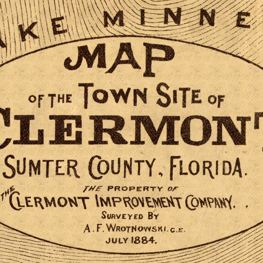 Map Clermont Florida City Of Clermont, Florida Map By A.F. Wrotnowski