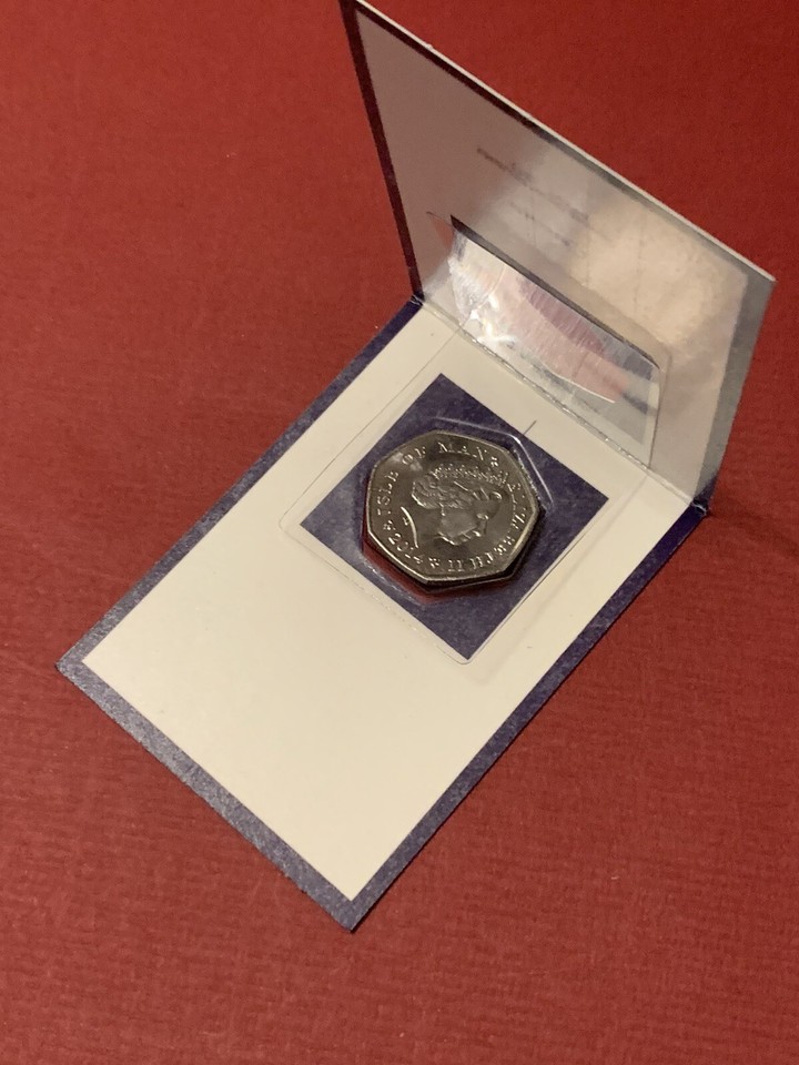 United Kingdom Small 50p Coins Blue Holder Self adhesive Collection ...