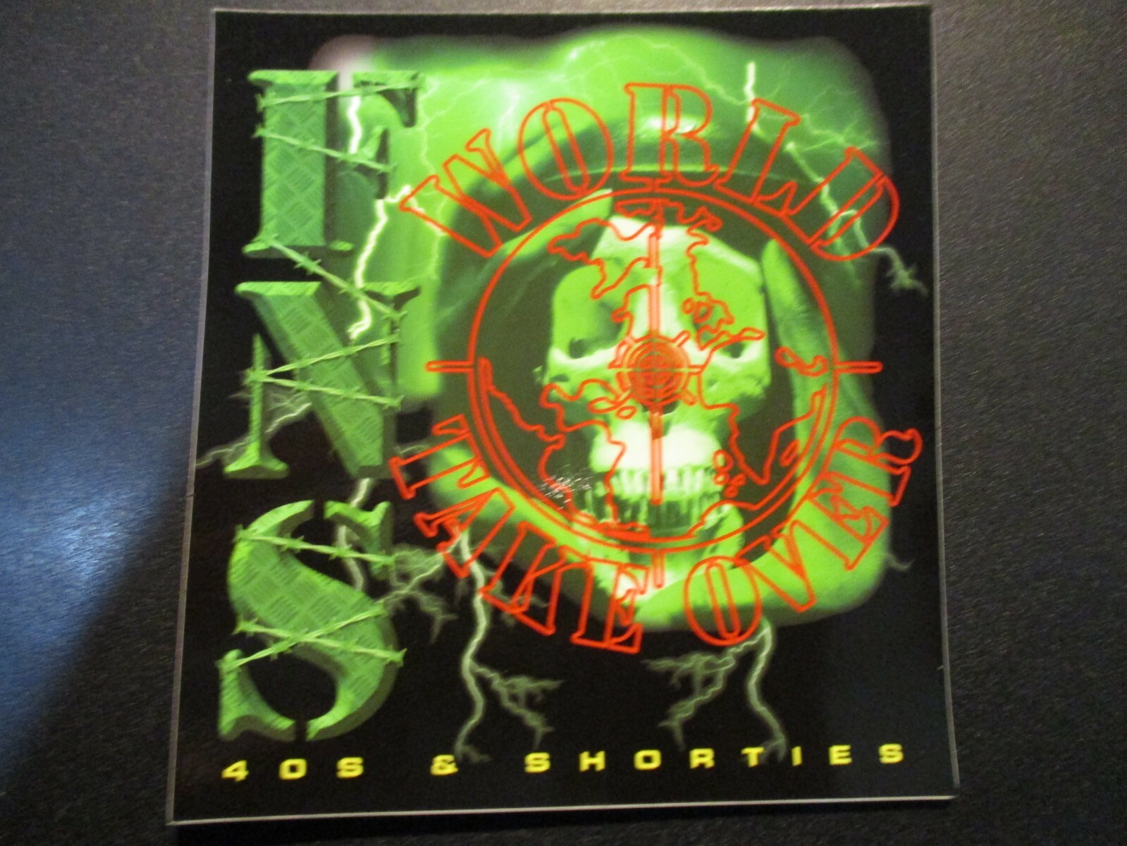 40s & SHORTIES World Takeover STICKER skate skateboards helmets decal ...