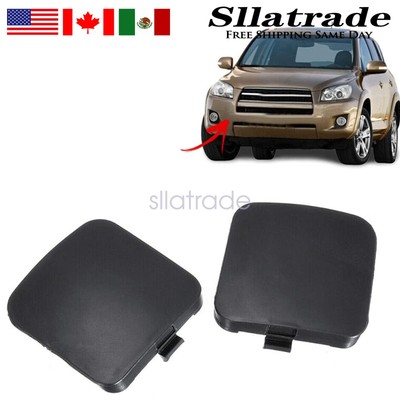 Fit Toyota RAV4 09-12 2pcs Left & Right Front Bumper Tow Hook Eye Cover ...