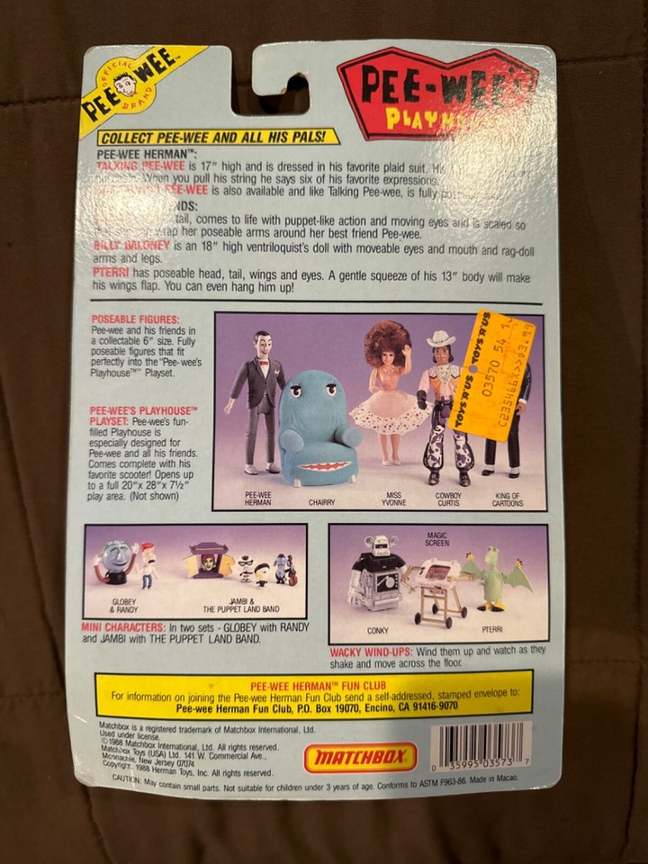 Pee Wee Herman "Magic Screen" Carded figure-1988 | eBay