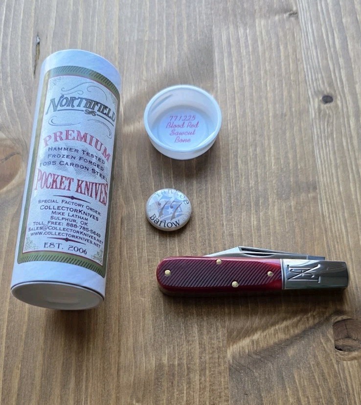 Great Eastern Cutlery GEC #77 Northfield Yankee Barlow Blood Red Sawcut ...