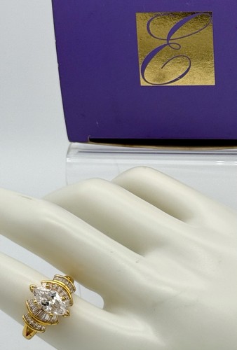 Vintage Elizabeth Taylor Avon Radiance Ring Gold Tone CZ | eBay