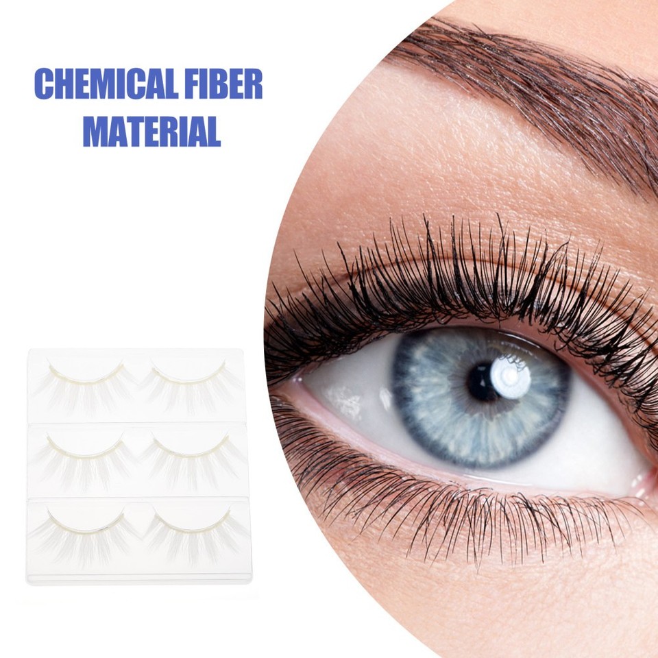 6 Pcs White Fake Lashes False Eyelashes Cosplay Dense Artificial | eBay ...