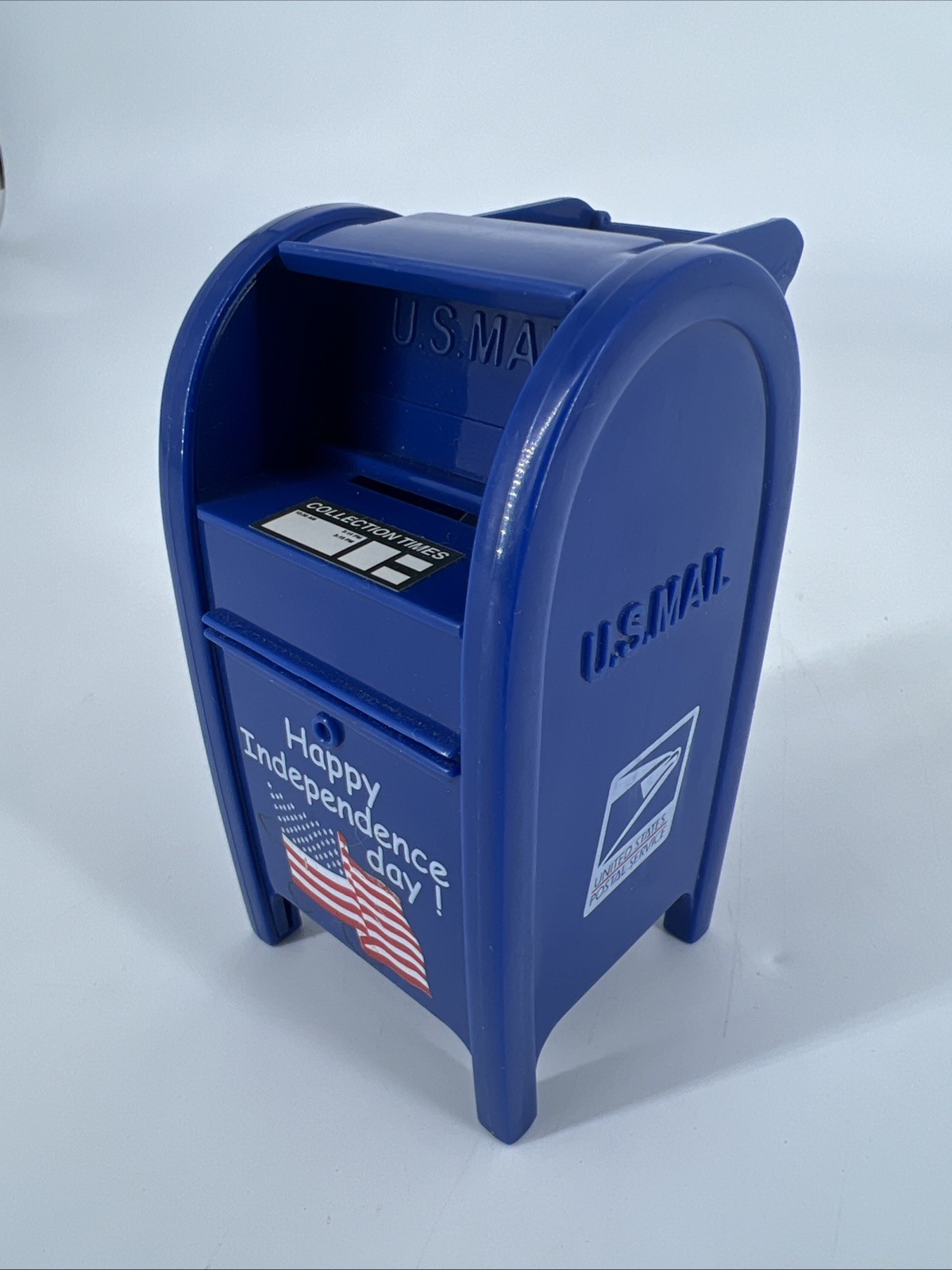 VTG 2003 USPS U.S. MAIL POSTAL SERVICE BLUE MAILBOX DROP BOX COIN BANK ...