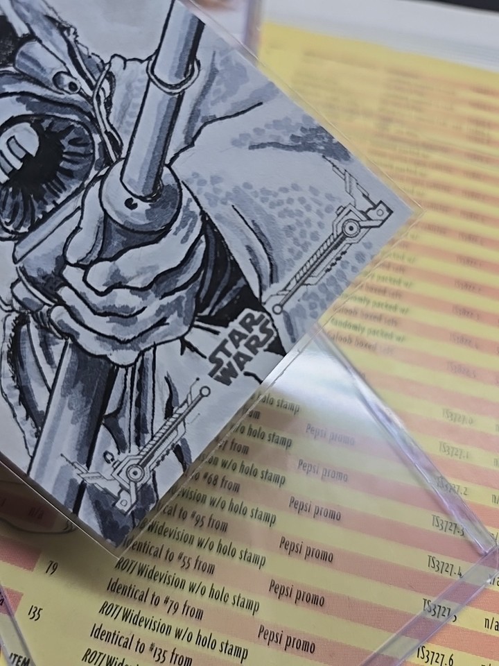 Topps Star Wars A New Hope B&W ink Sketch Card Nick Allsopp 2018 Tusken ...