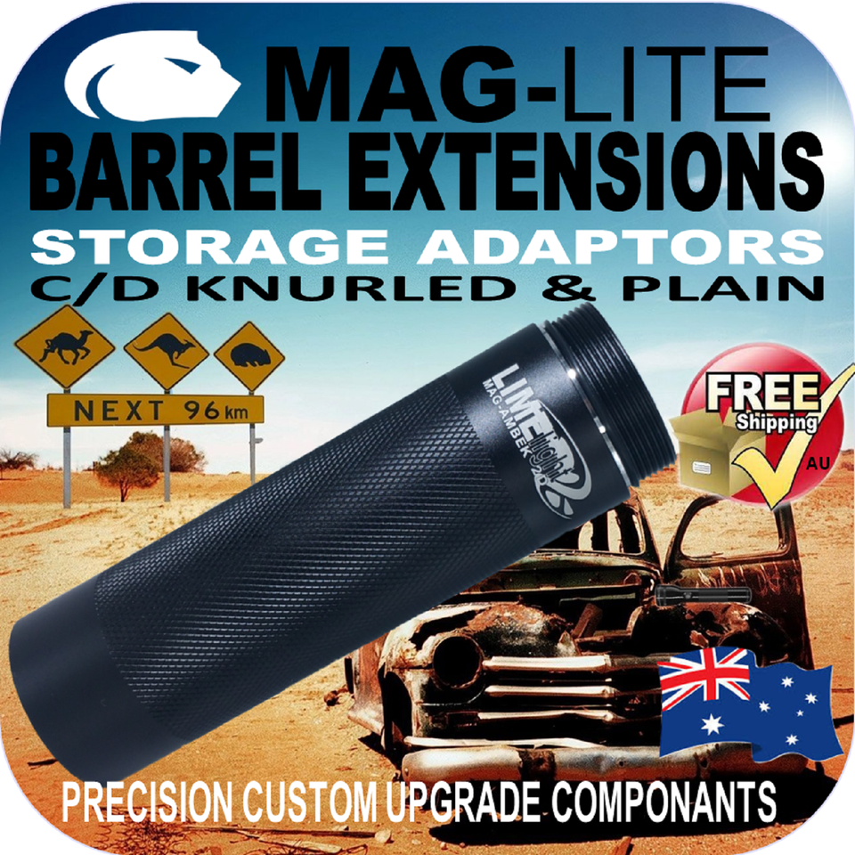 MAGLITE UPGRADE CONVERSION C/D BARREL EXTENSION BODY TUBE 2-6 CELL ...