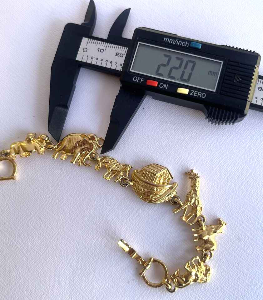Premier Designs Gold Plated Noah's Ark Charm Bracelet Signed PD 7" | eBay