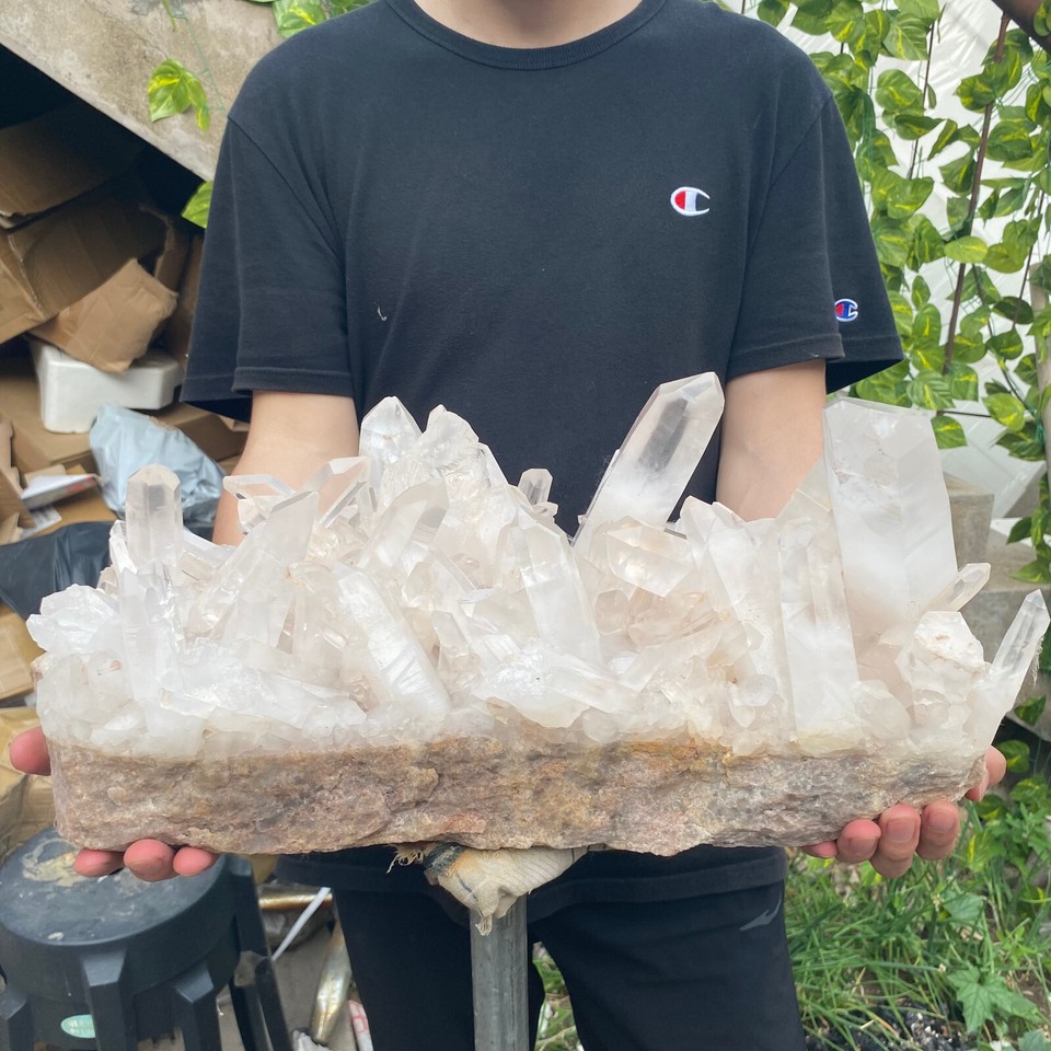 46.7lb Large Natural Clear White Quartz Crystal Cluster Rough Healing ...