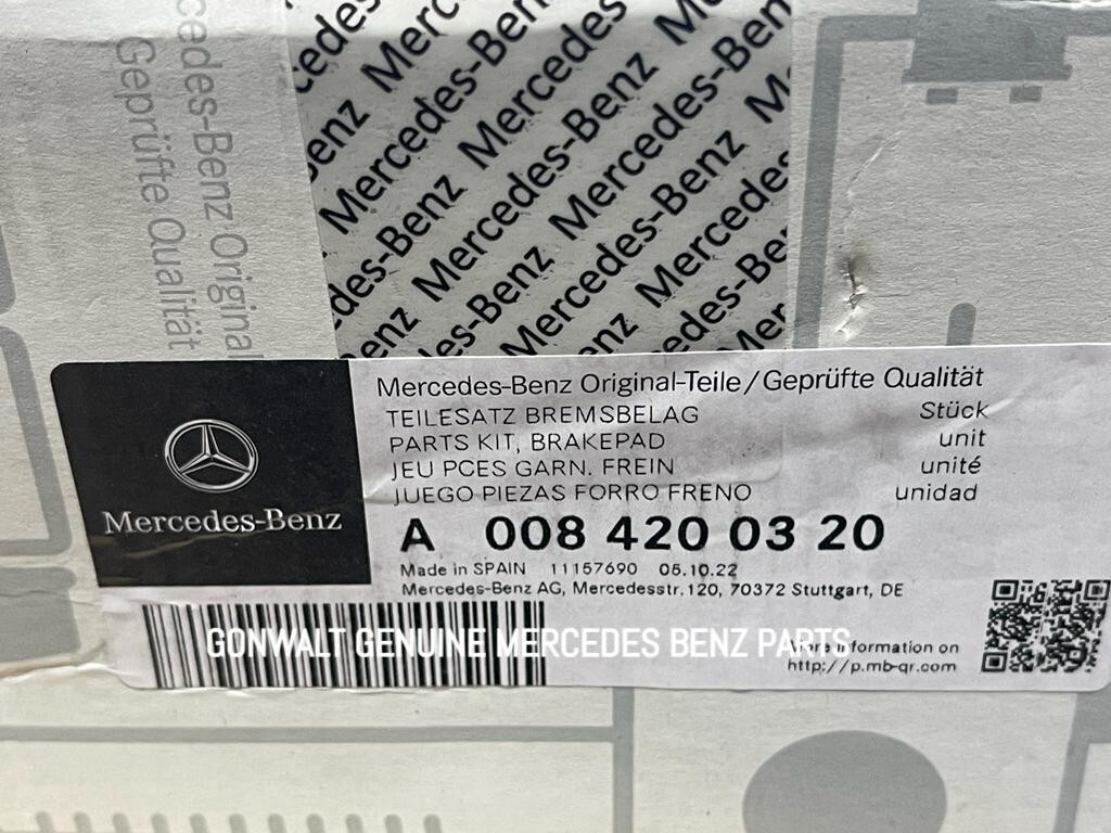 Genuine Mercedes Benz 0084200320 Front Disk Brake Pads CLA250 GLA250 ...