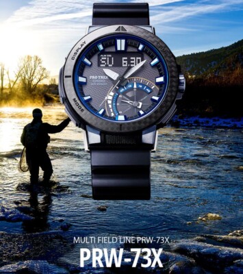 CASIO PRO TREK PRW-73X ANGLER LINE Solar Atomic Watch - Sapphire ...