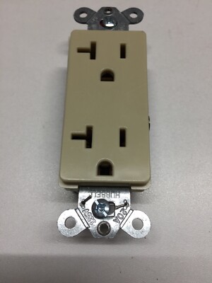 Hubbell 125V 20A Flat Face Receptacle Nema 5-20R Ivory | eBay