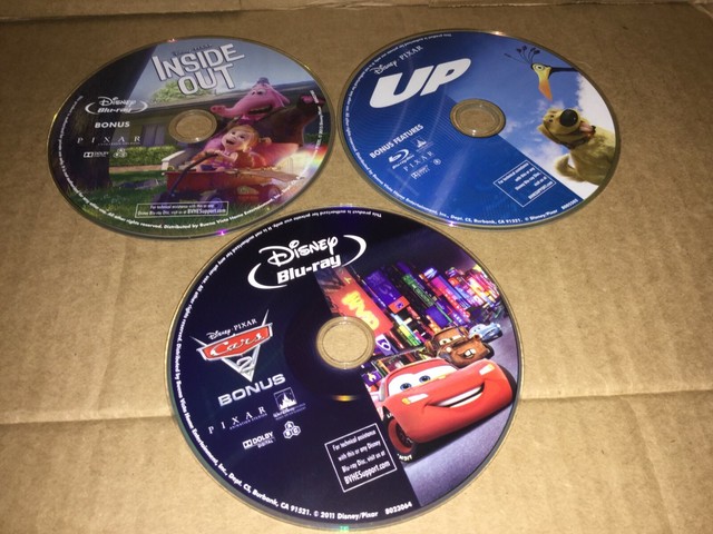 Lot 3 Blu-ray Bonus / Special Features Discs *DISCS ONLY* Cars 2 Up ...