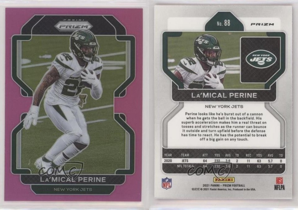2021 Panini Prizm Pink Prizm La'Mical Perine #88 uk2 | eBay