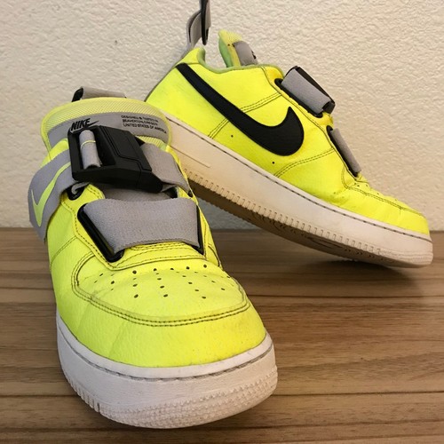 Nike Air Force 1 Utility Volt Mens Size US 9 Shoes Yellow Low Trainer ...