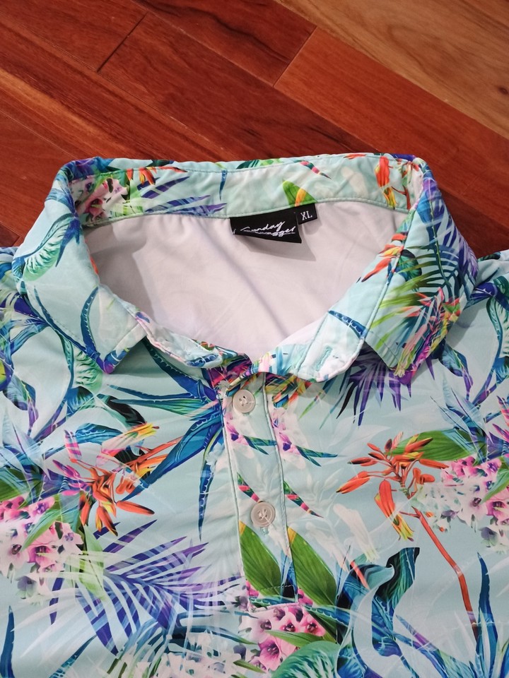 Sunday Swagger Polo Shirt XL Golf Short Sleeve Stretch Men's Tropical ...