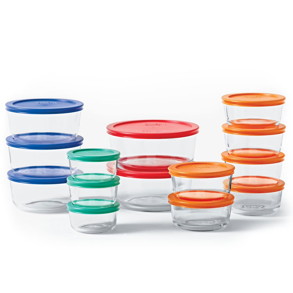 Pyrex Simply Store 28 Piece Glass Food Storage Set Durable Leak Proof ...