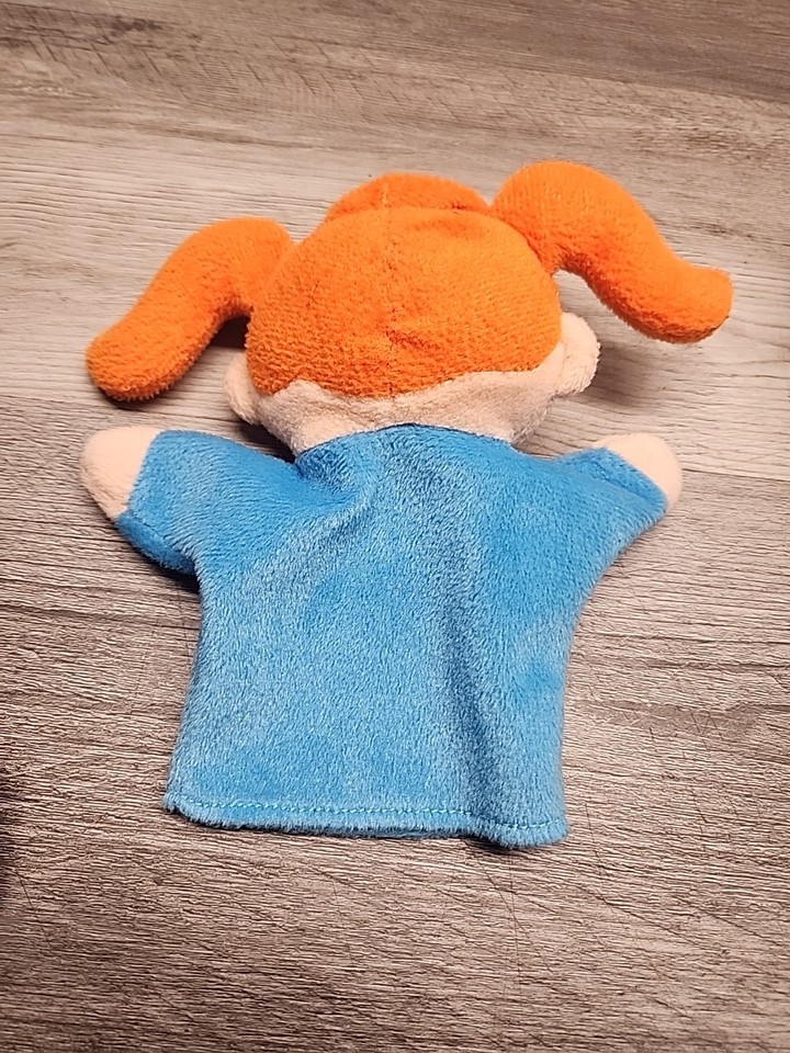 Simple Hand Puppet Orange Hair Gorl Pigtails Blue Top | eBay