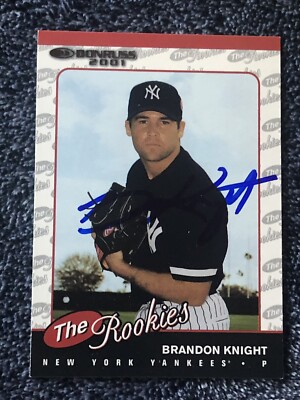 BRANDON KNIGHT 2001 DONRUSS ROOKIE AUTOGRAPHED SIGNED AUTO BASEBALL ...
