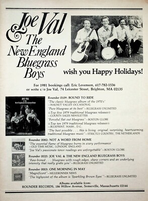1980 Brighton Masachussets Joe Val & The New England Bluegrass Boys ...