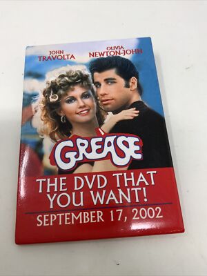Grease DVD Release Promotional Pin Button 2002 Promo | eBay