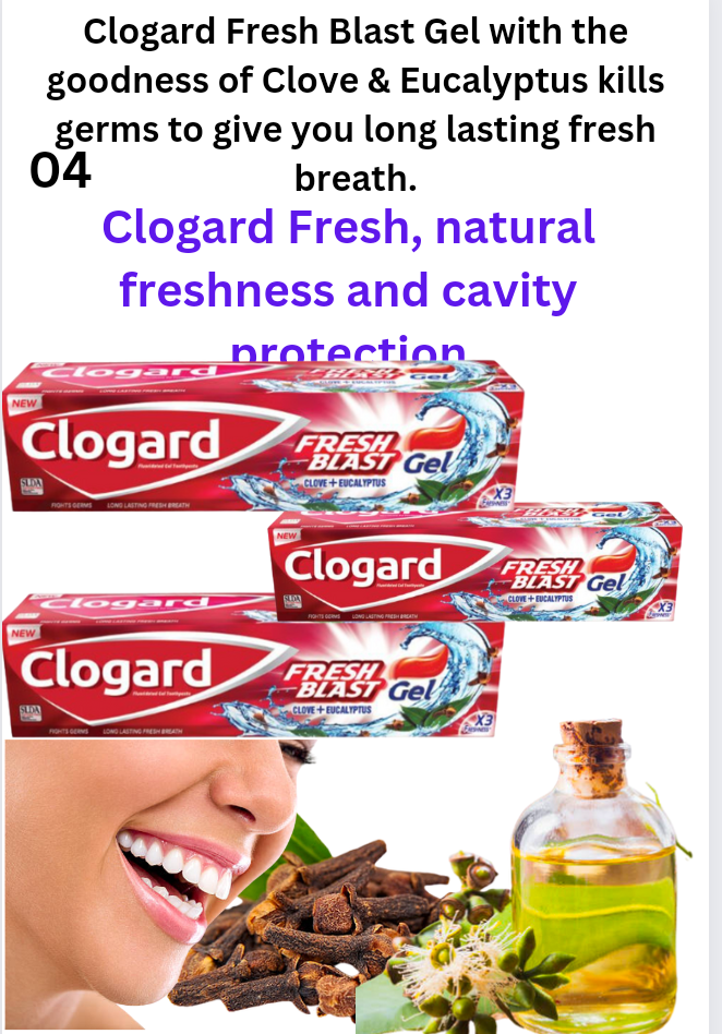 Clogard Fresh Blast tooth Gel 120 G Clove Eucalyptus fine breath cavity ...