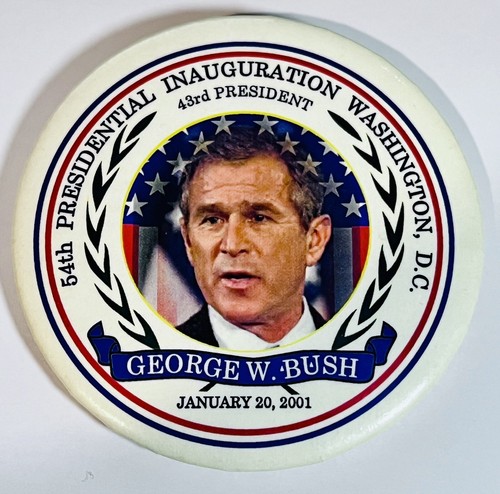 George Bush Inauguration Button 2001 54th Presidential Washington DC ...
