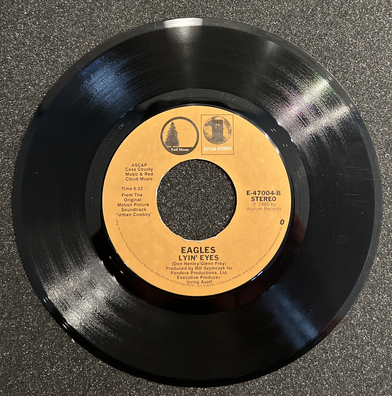 45 rpm Vintage 7” Vinyl Single Hit Record The Eagles Lyin’ Eyes | eBay