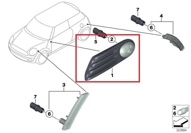 MINI NEW GENUINE R55 R56 R57 LCI R58 R59 JCW CHROME SIDE SCUTTLE MARKER ...