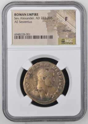 231 AD Severus Alexander Roman Empire Sestertius bronze Coin Graded NGC ...