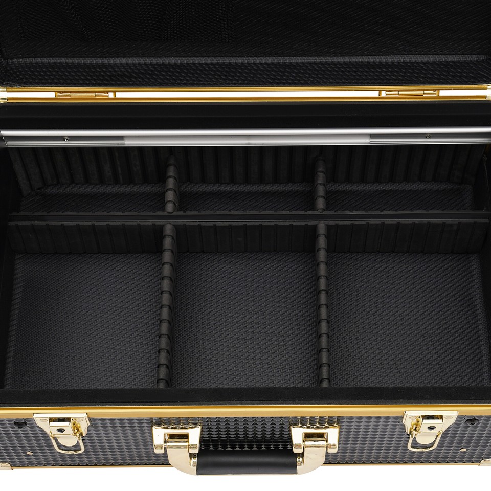 Barber Tool Box Case Organizer Storage Barber Carrying Case with Locks ...