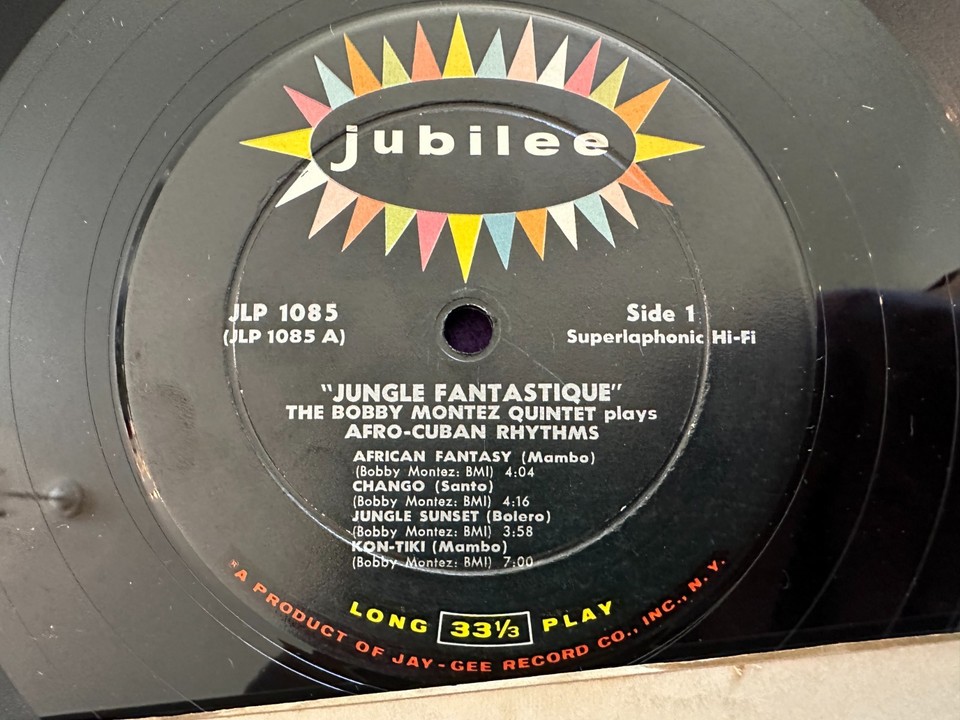 BOBBY MONTEZ Jungle Fantastique LP JUBILEE Mono Latin Jazz Afro-Cuban ...