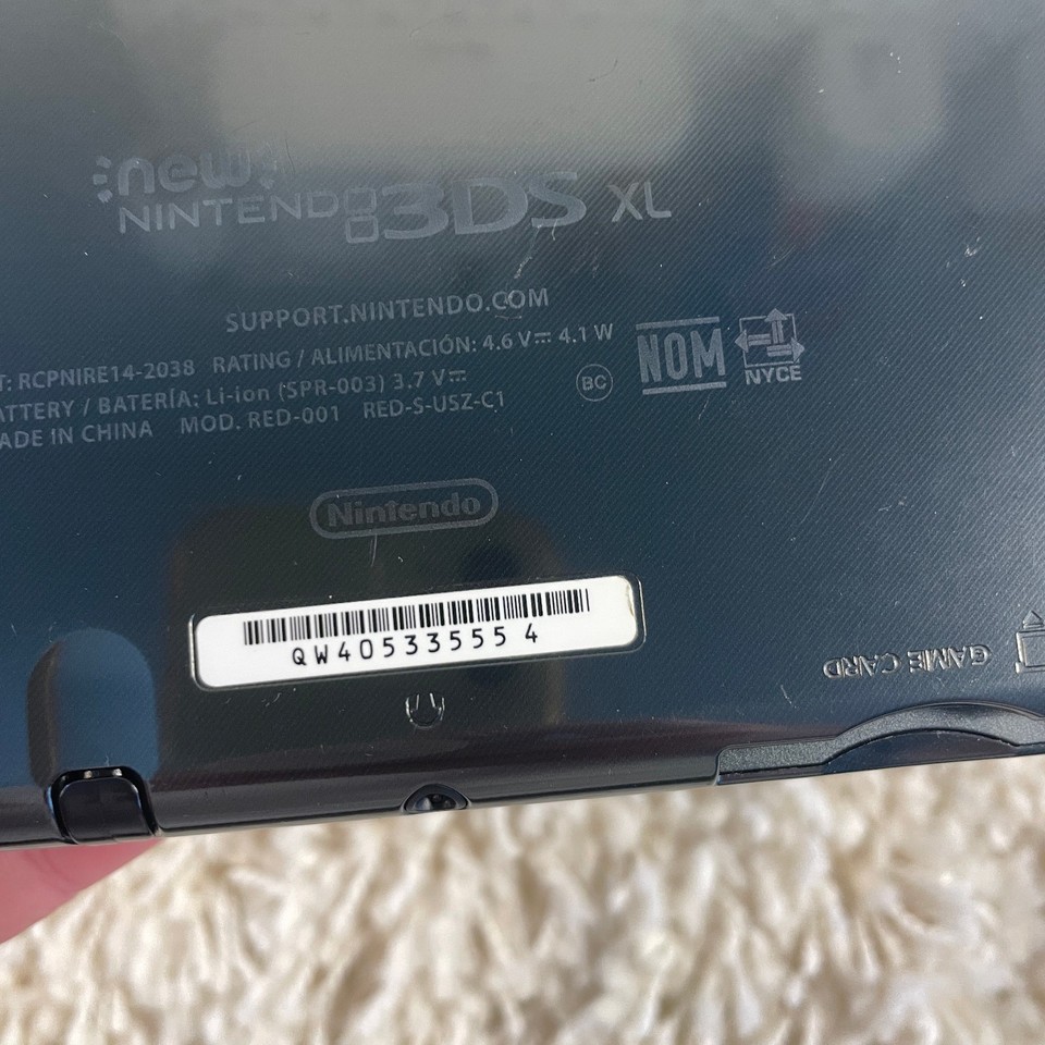 Nintendo “New” 3DS XL Metallic Gray Handheld Console System RED-001 Top ...