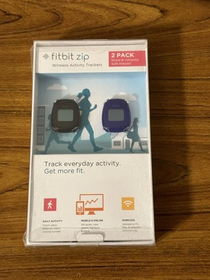 New Genuine Fitbit Zip (2 PACK ) Wireless Activity Tracker Blue Black ...